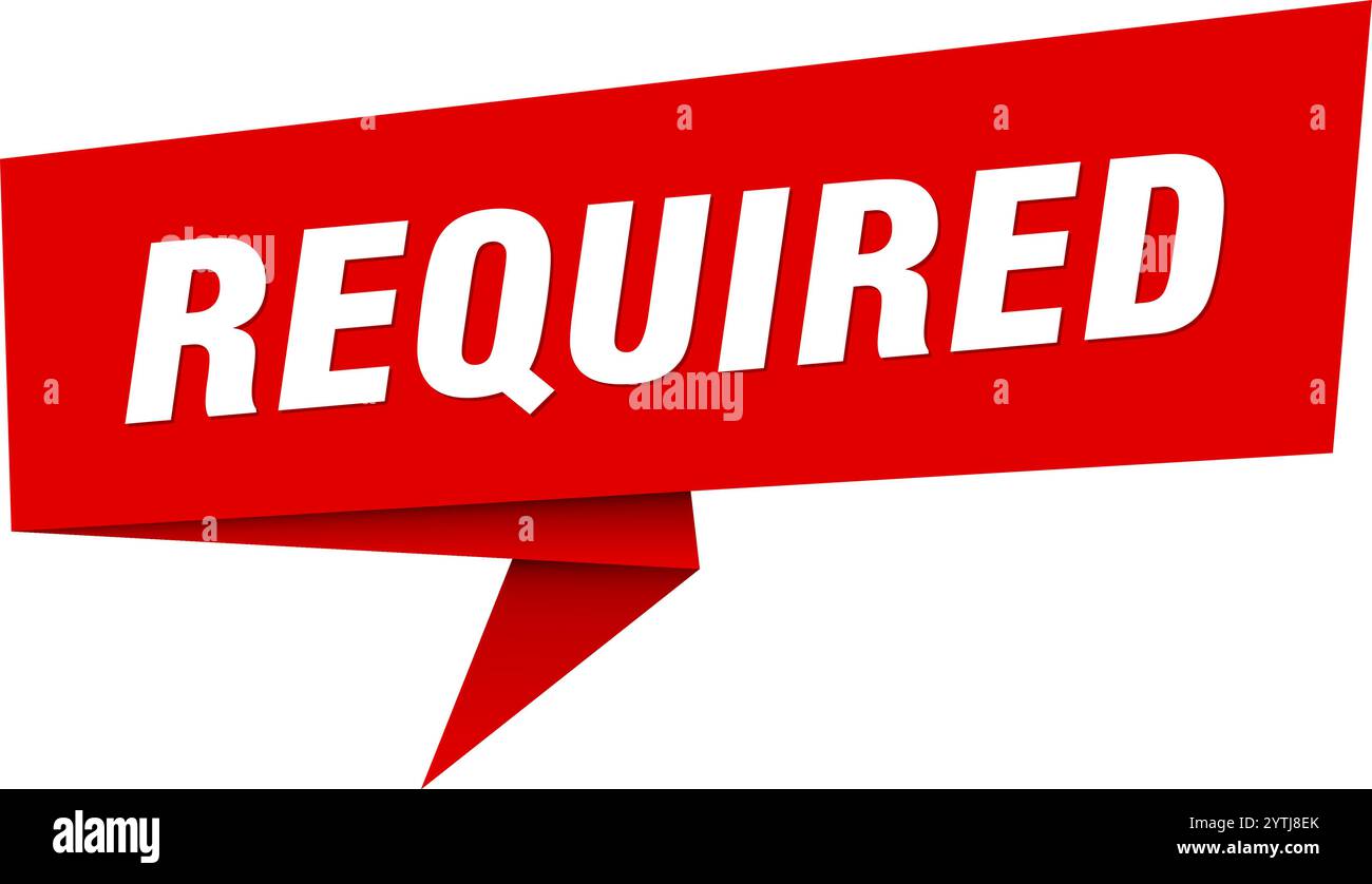 required banner. required speech bubble, label, sticker, ribbon, sign ...