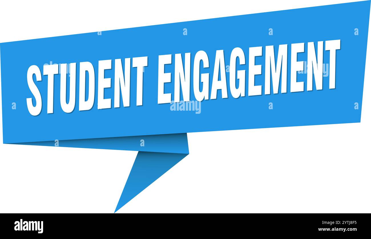 student engagement banner. student engagement speech bubble, label ...