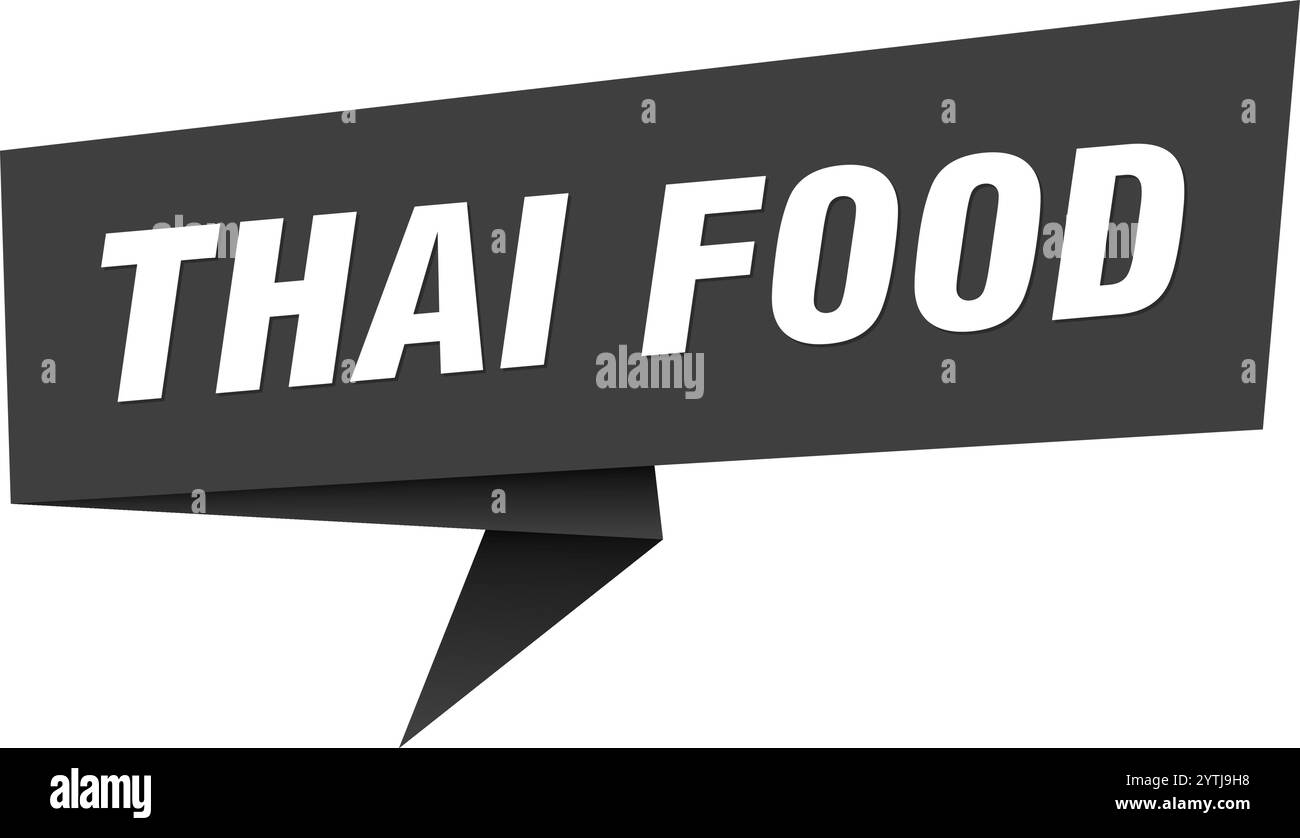 thai food banner. thai food speech bubble, label, sticker, ribbon, sign ...