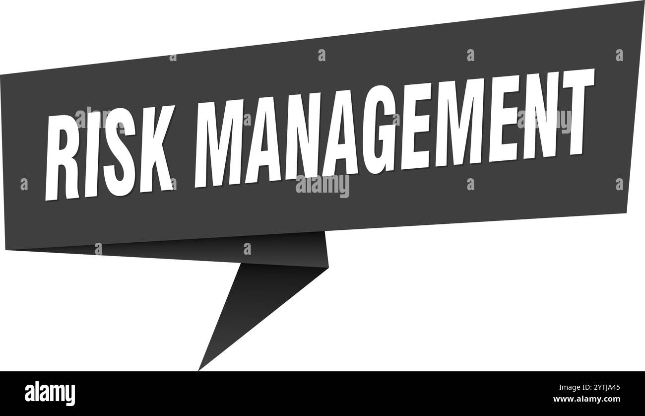 risk management banner. risk management speech bubble, label, sticker ...