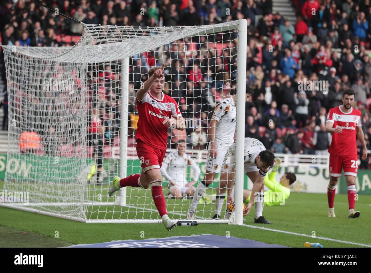 Tommy Conway of Middlesbrough Celebrates scoring 3-1 - Middlesbrough v ...