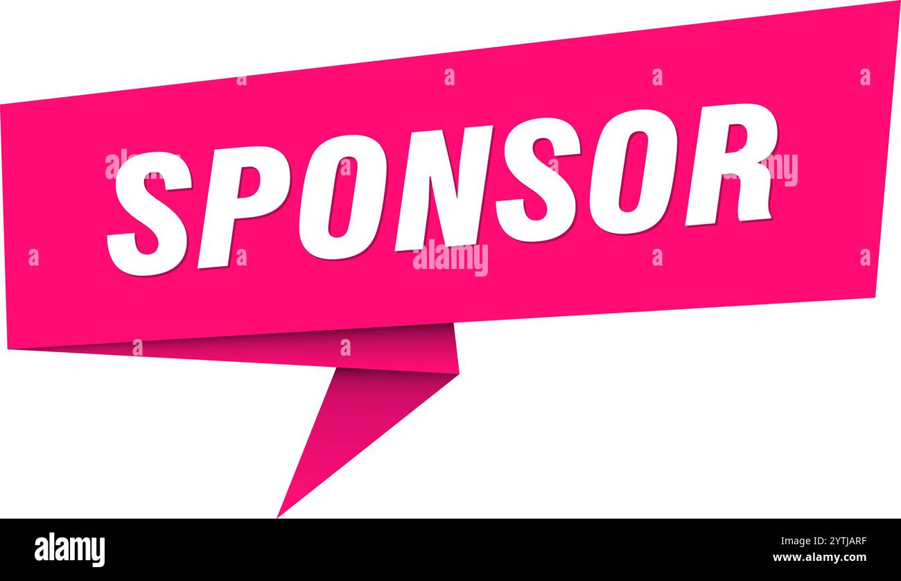 sponsor banner. sponsor speech bubble, label, sticker, ribbon, sign ...