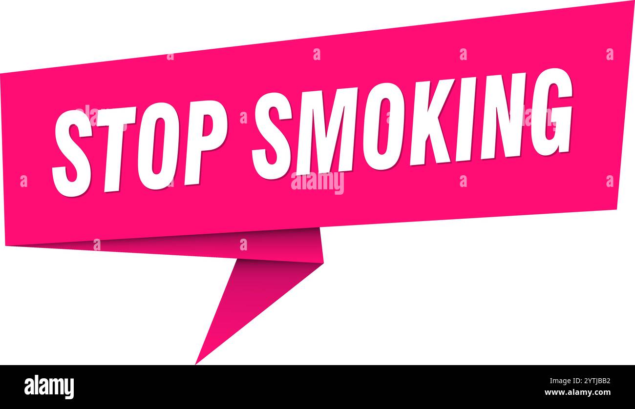 stop smoking banner. stop smoking speech bubble, label, sticker, ribbon ...