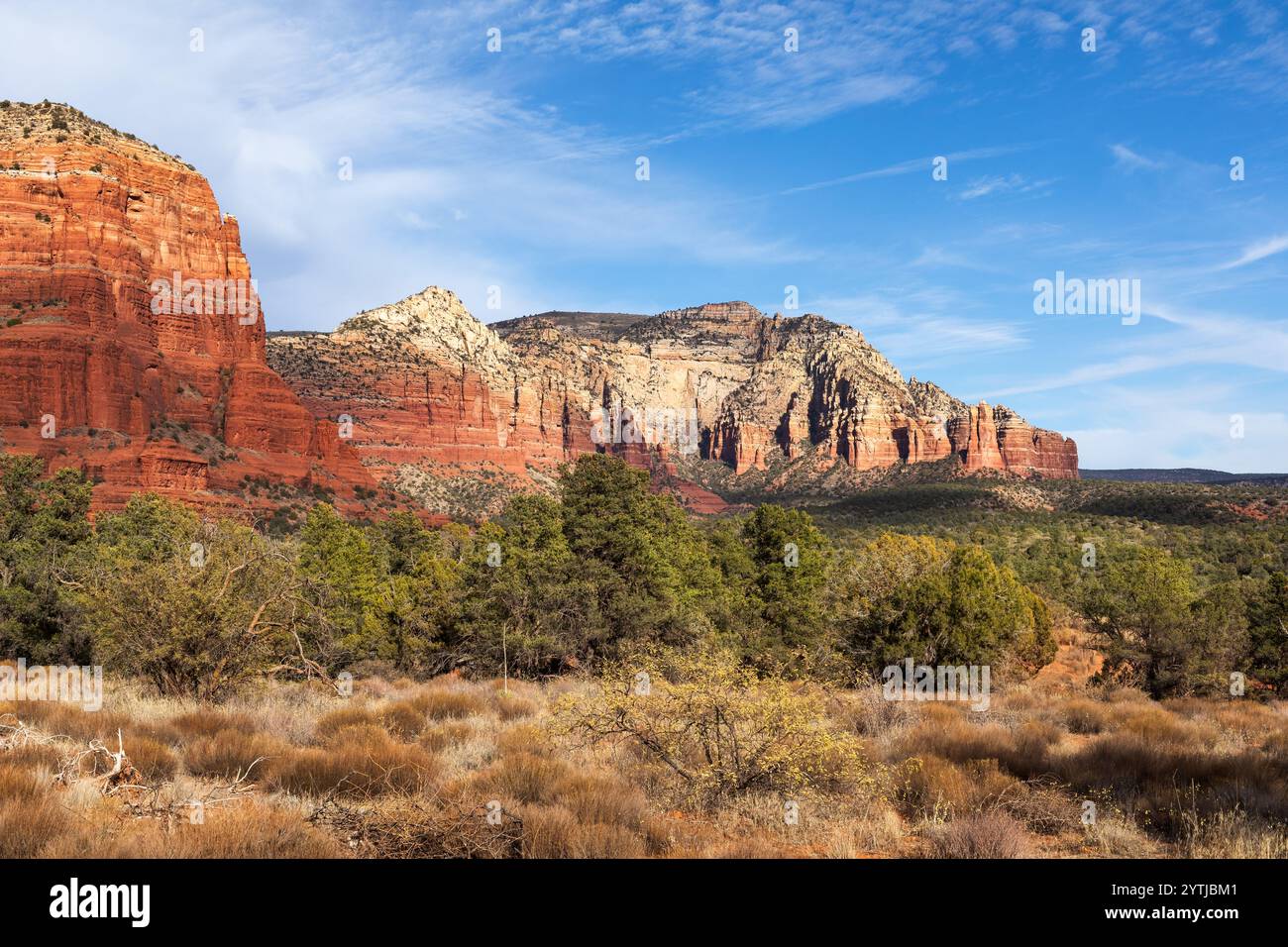 Sedona red rocks along the Courthouse Butte hiking trail Stock Photo ...