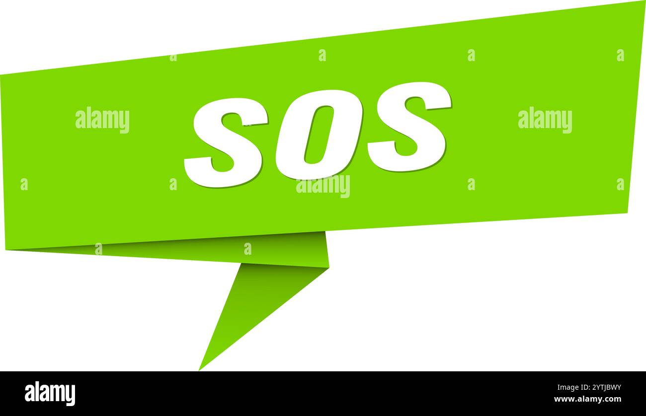 sos banner. sos speech bubble, label, sticker, ribbon, sign template ...