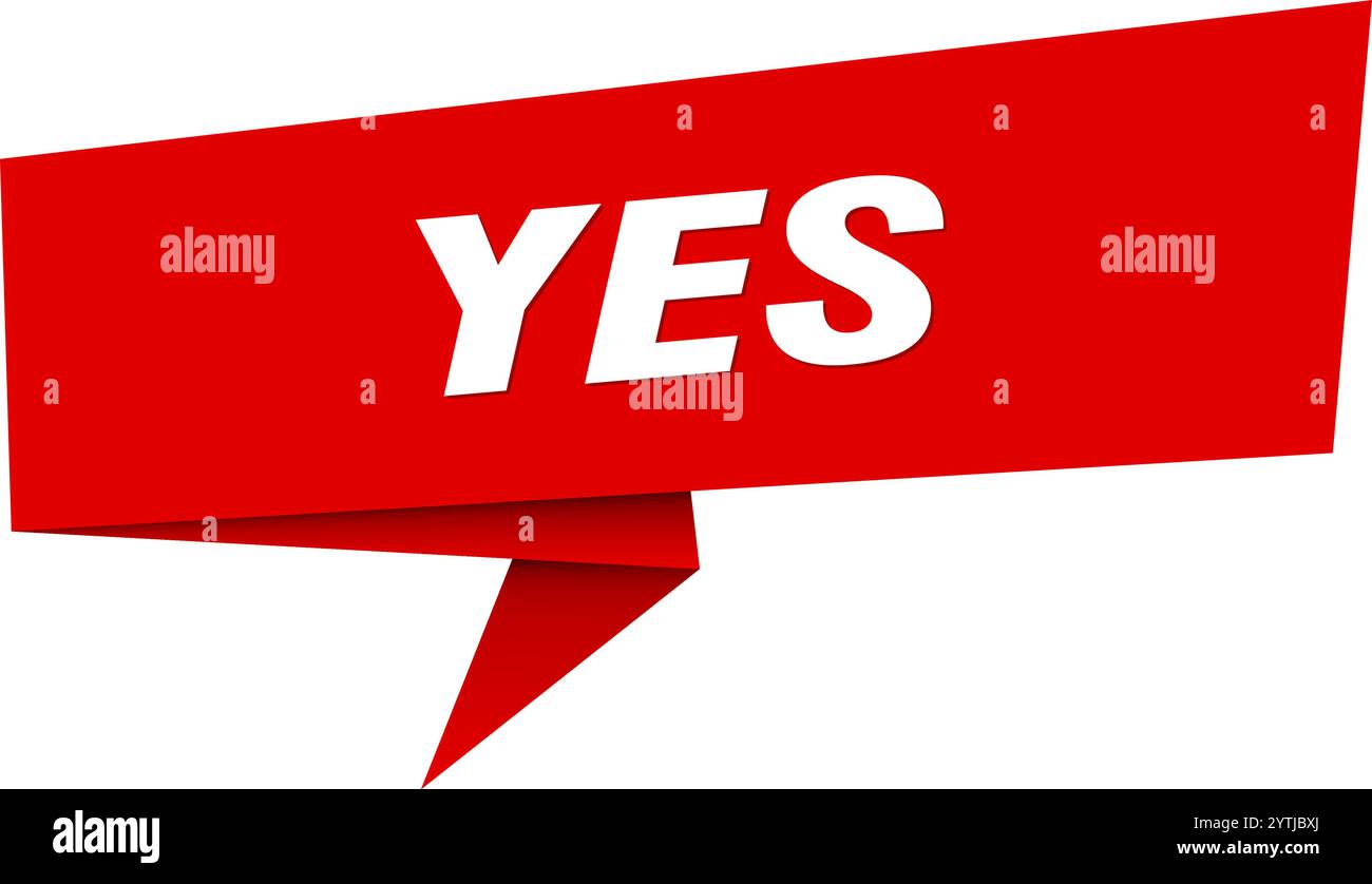 yes banner. yes speech bubble, label, sticker, ribbon, sign template ...
