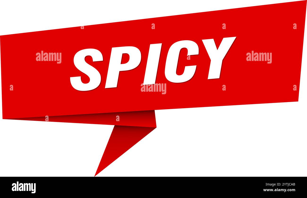 spicy banner. spicy speech bubble, label, sticker, ribbon, sign ...
