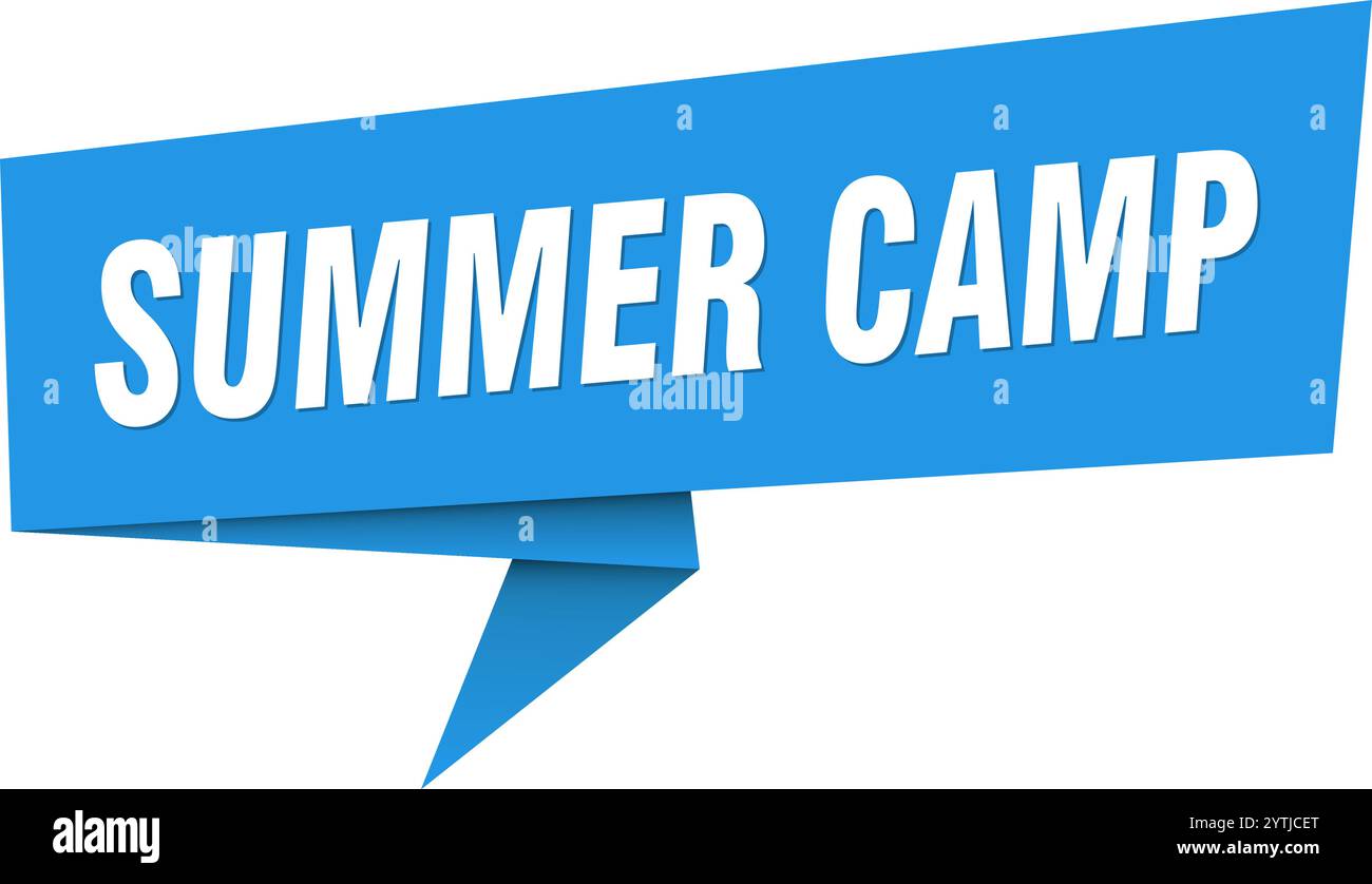 summer camp banner. summer camp speech bubble, label, sticker, ribbon ...