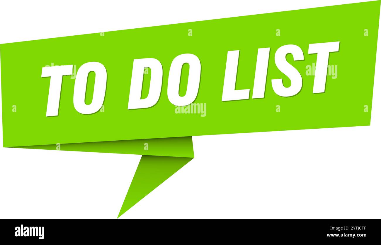 to do list banner. to do list speech bubble, label, sticker, ribbon ...