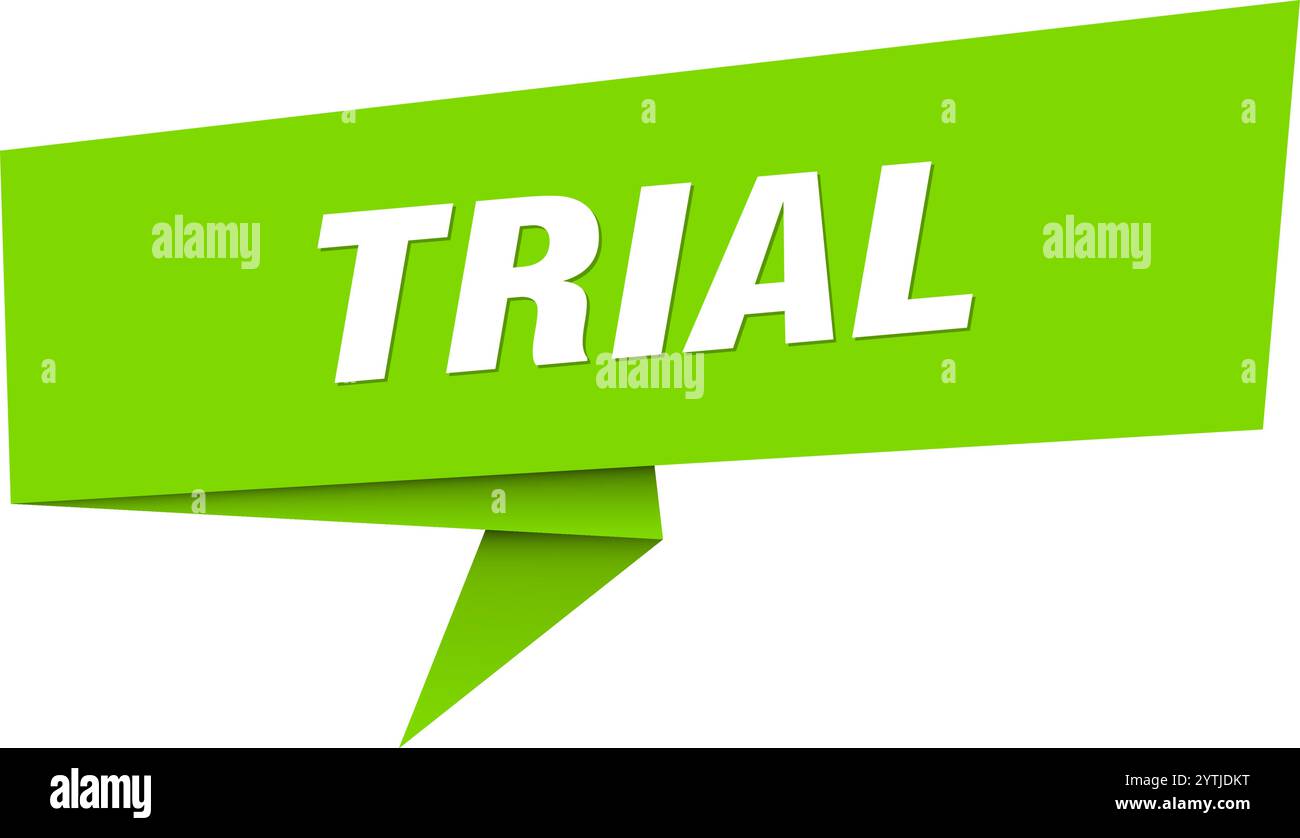 trial banner. trial speech bubble, label, sticker, ribbon, sign ...