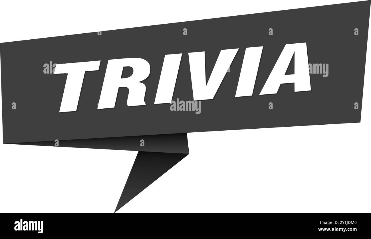 trivia banner. trivia speech bubble, label, sticker, ribbon, sign ...