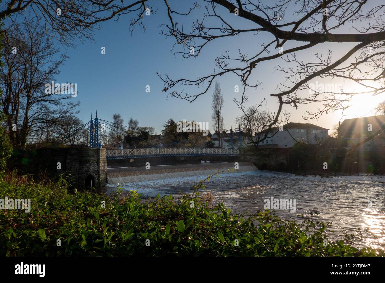 Mill Bridge & Weir Stock Photo - Alamy
