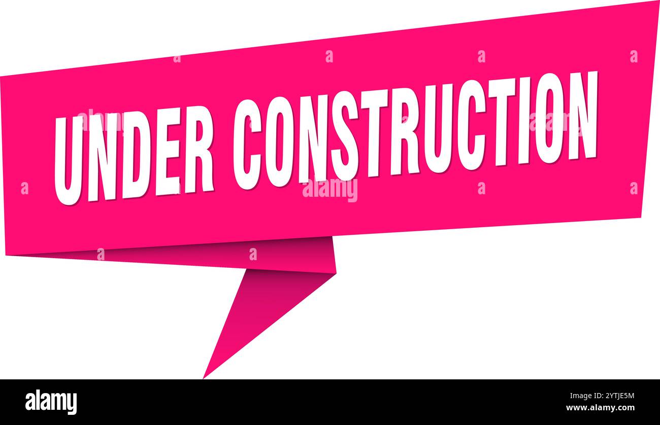 under construction banner. under construction speech bubble, label ...