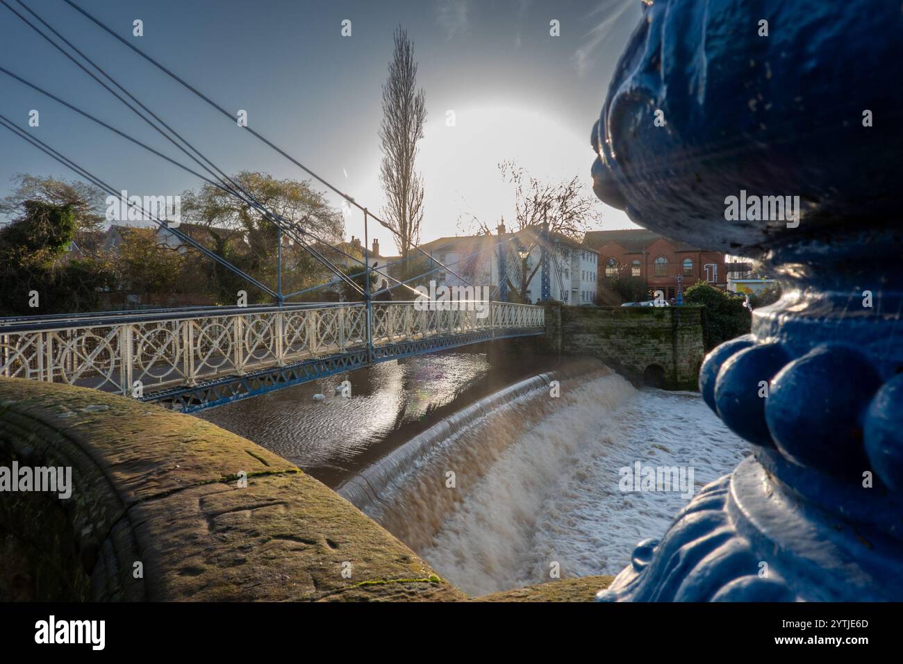 Mill Bridge & Weir Stock Photo - Alamy