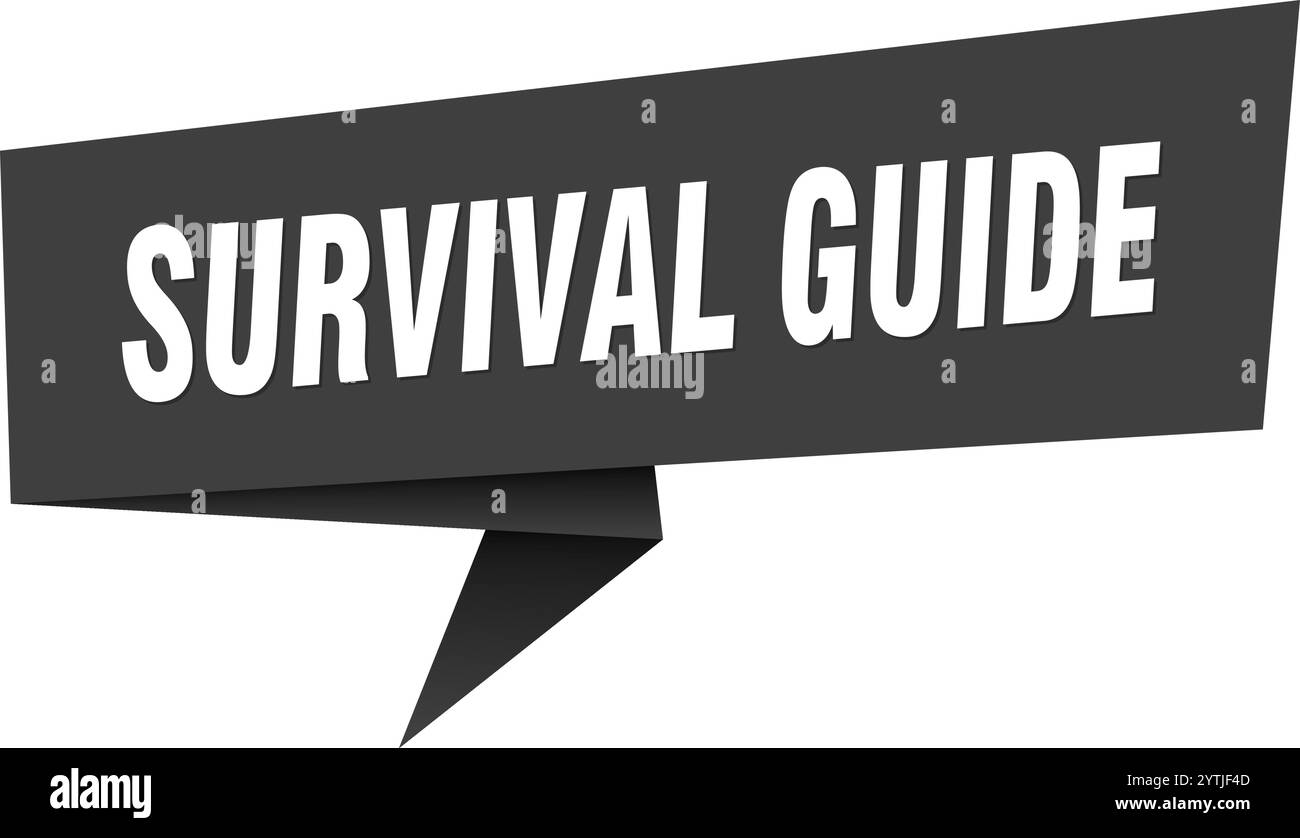 survival guide banner. survival guide speech bubble, label, sticker ...