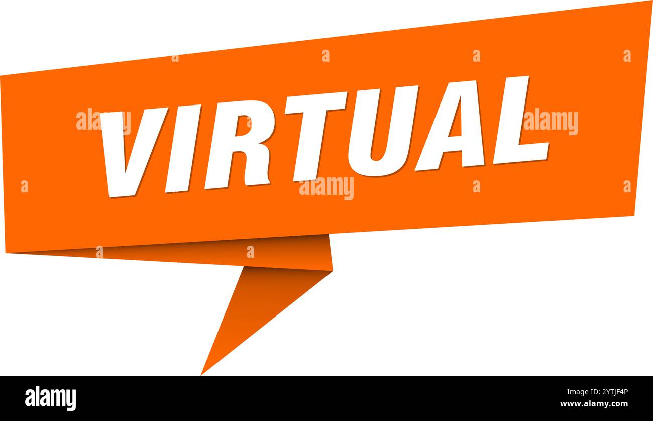 virtual banner. virtual speech bubble, label, sticker, ribbon, sign ...