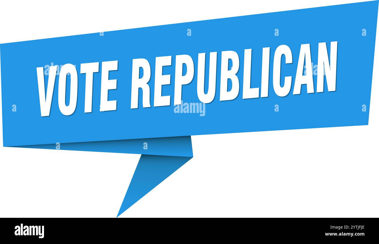 vote republican banner. vote republican speech bubble, label, sticker ...