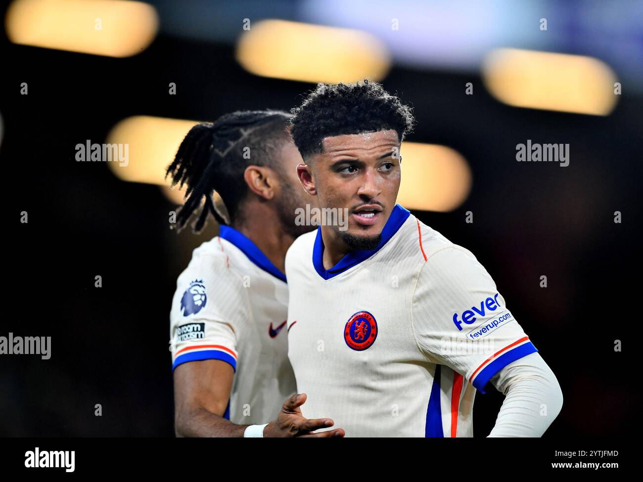 Christopher Nkunku of Chelsea celebrates scoring his teams first goal ...