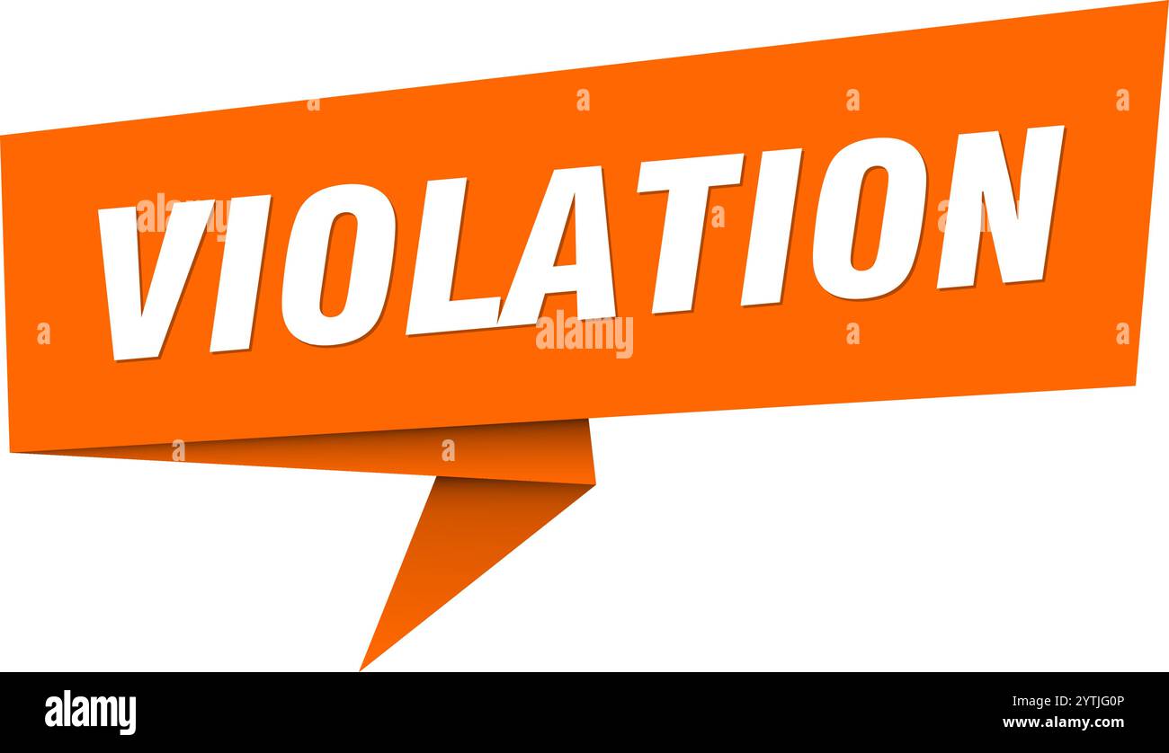violation banner. violation speech bubble, label, sticker, ribbon, sign ...
