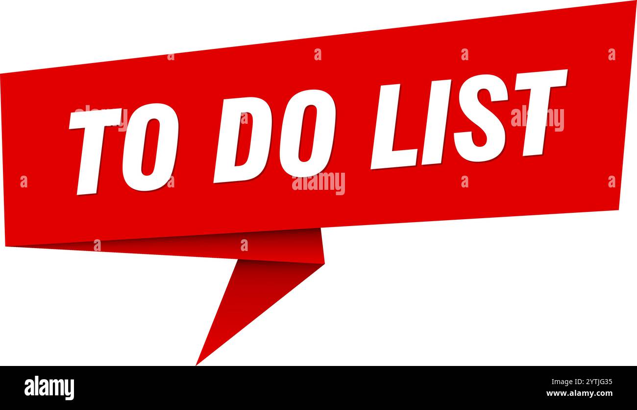 to do list banner. to do list speech bubble, label, sticker, ribbon ...