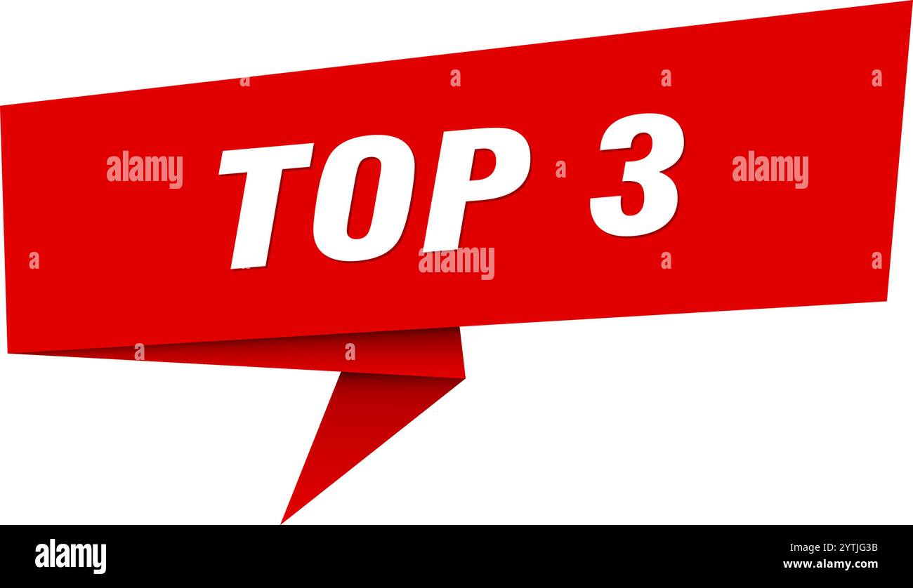 top 3 banner. top 3 speech bubble, label, sticker, ribbon, sign ...