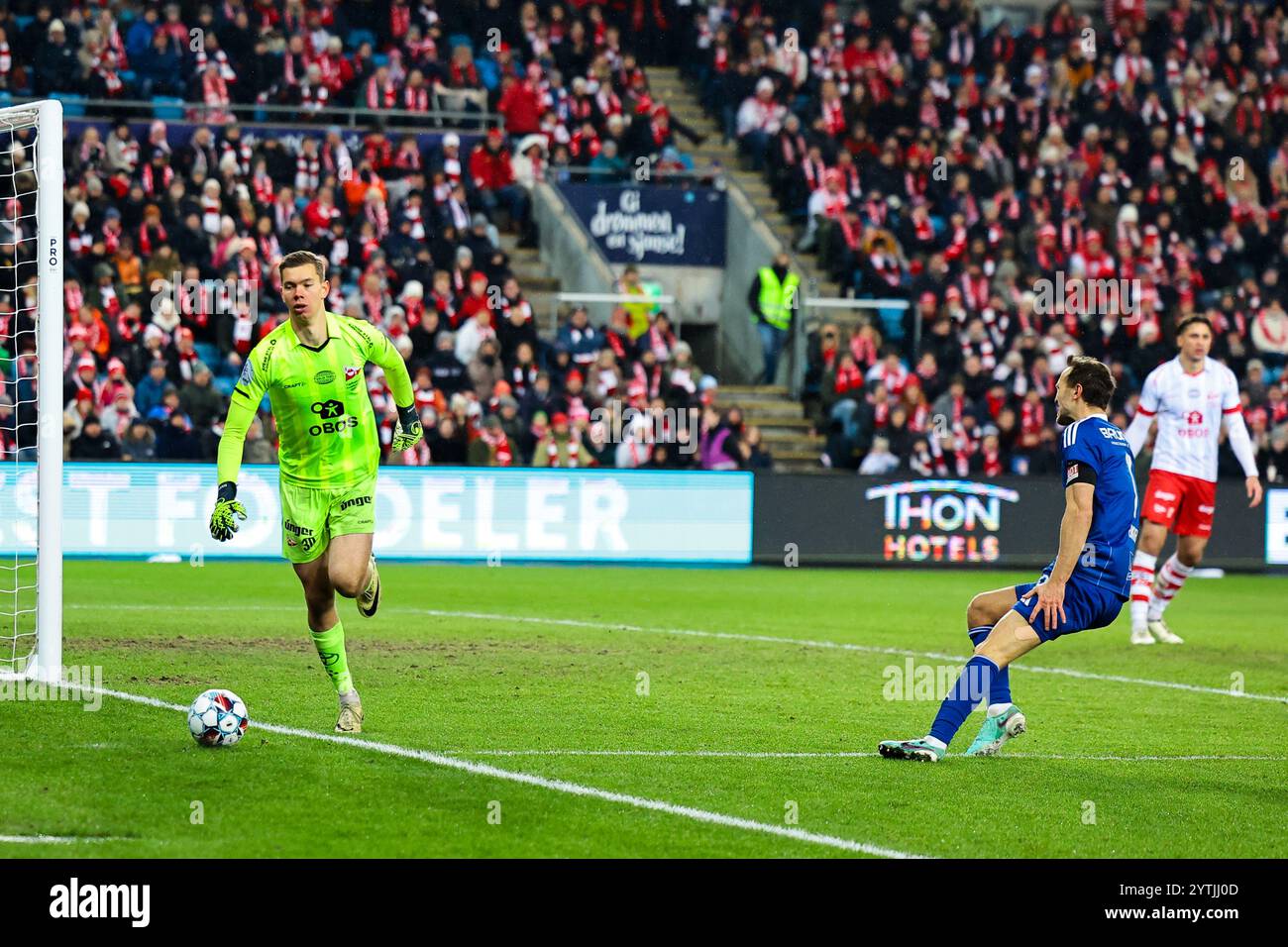 Oslo 20241207. Fredrikstad's goalkeeper Jonathan Fischer during the NM ...