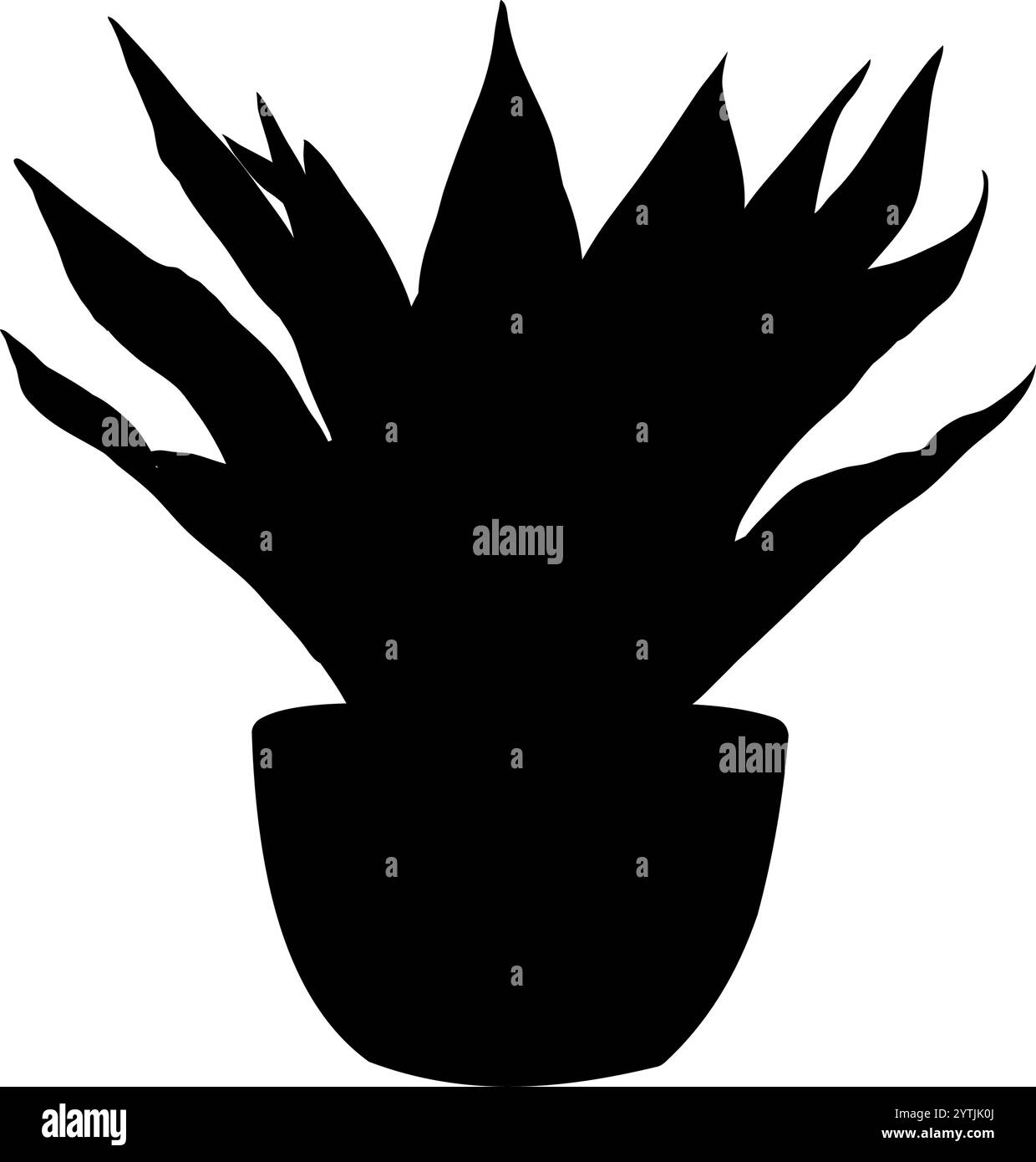 Potted plant silhouette, Sansewieria silhouette Stock Vector Image & Art - Alamy