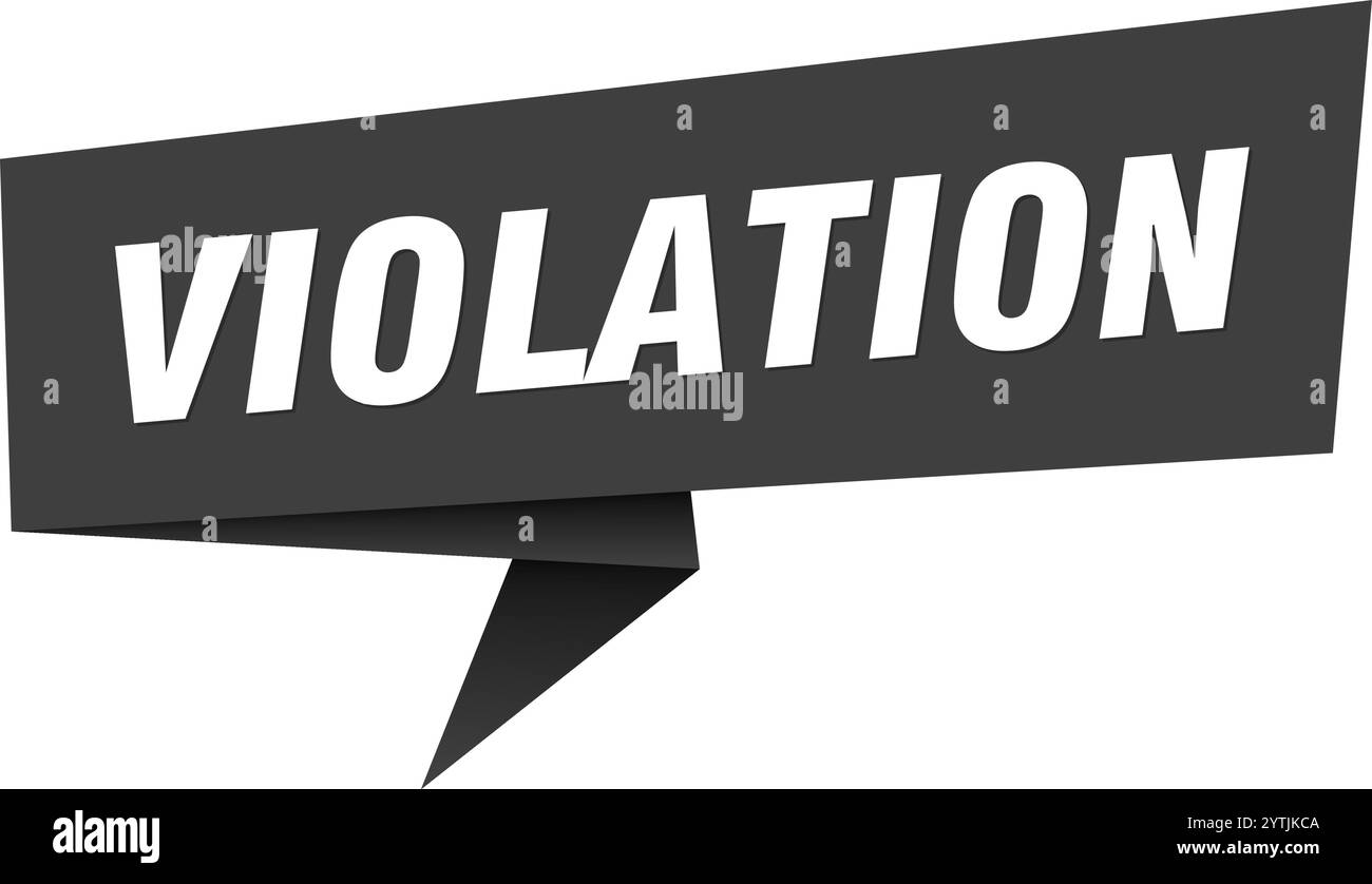 violation banner. violation speech bubble, label, sticker, ribbon, sign ...