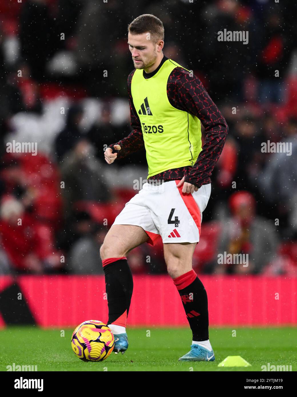 Matthijs de Ligt of Manchester United during the pre-game warm up ahead ...