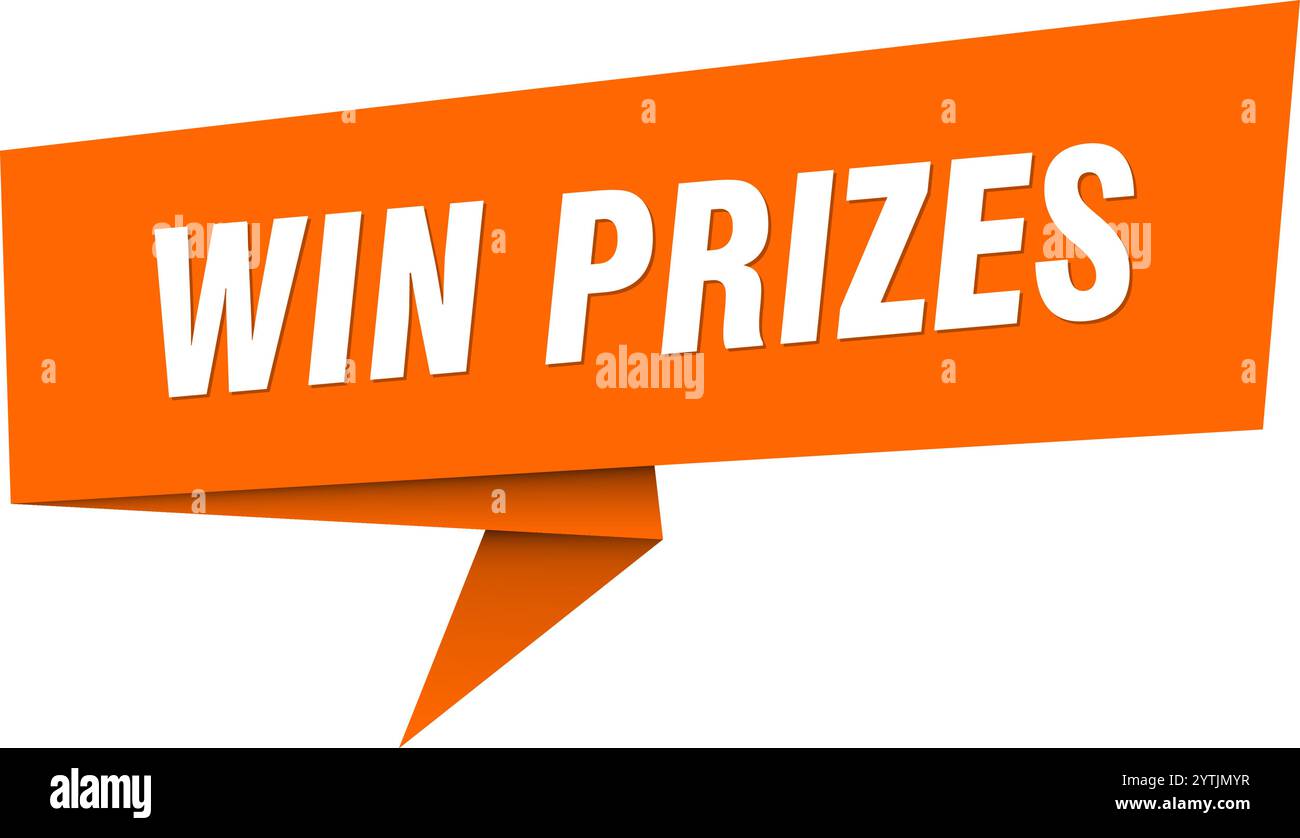 win prizes banner. win prizes speech bubble, label, sticker, ribbon ...