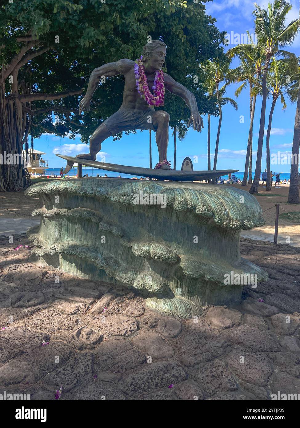 Honolulu, HI—Nov 24, 2024; Surf statue on Queen's Beach area of ...
