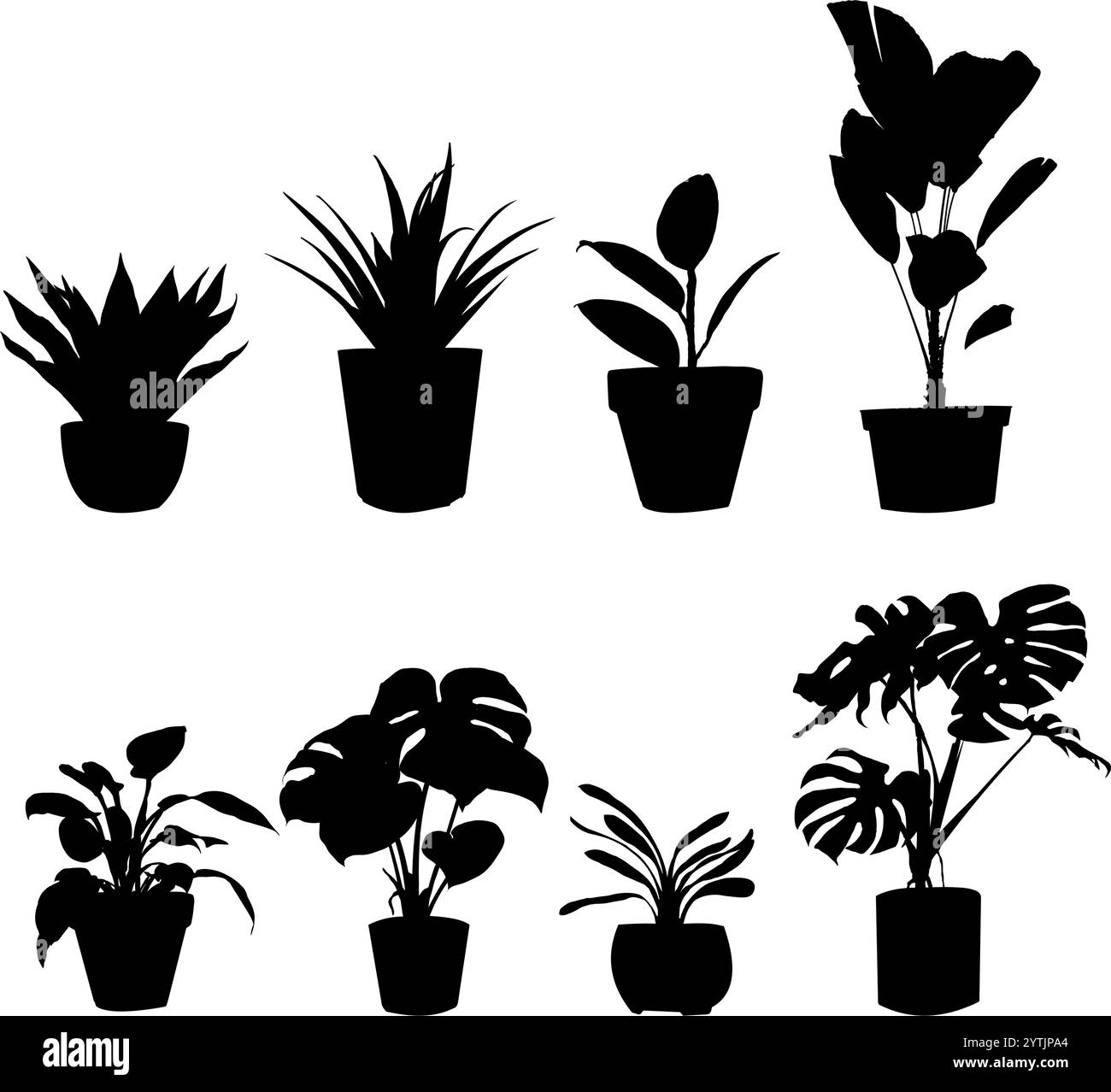 Plant and pot silhouette hi-res stock photography and images - Alamy