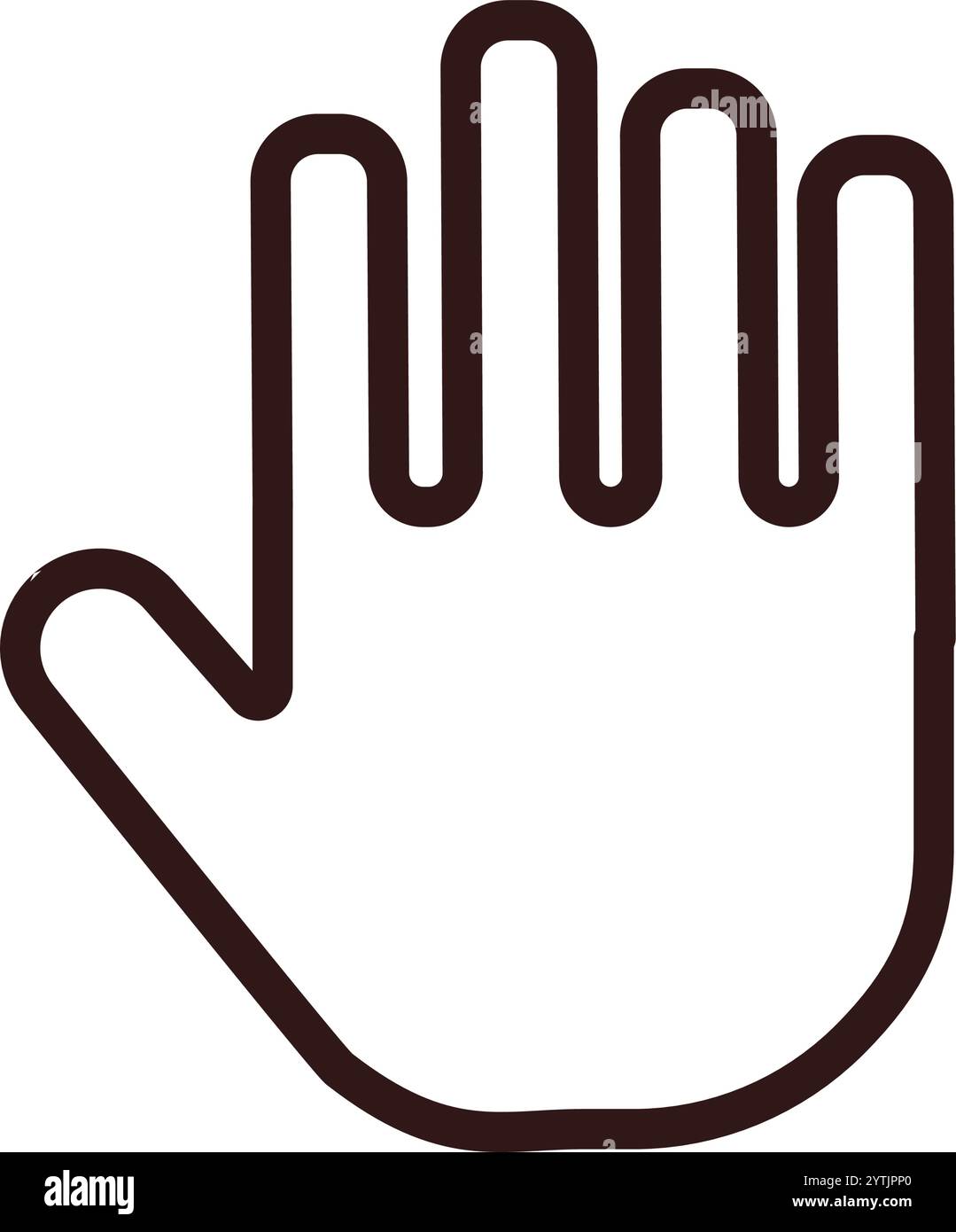 Hand palm finger sign Stock Vector Images - Alamy