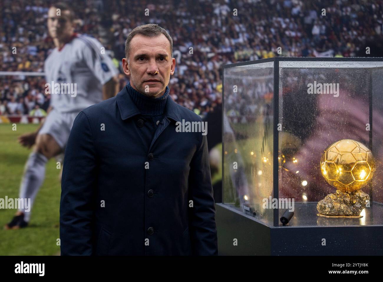 Ukrainian soccer legend Andriy Shevchenko poses for a photo during the ...