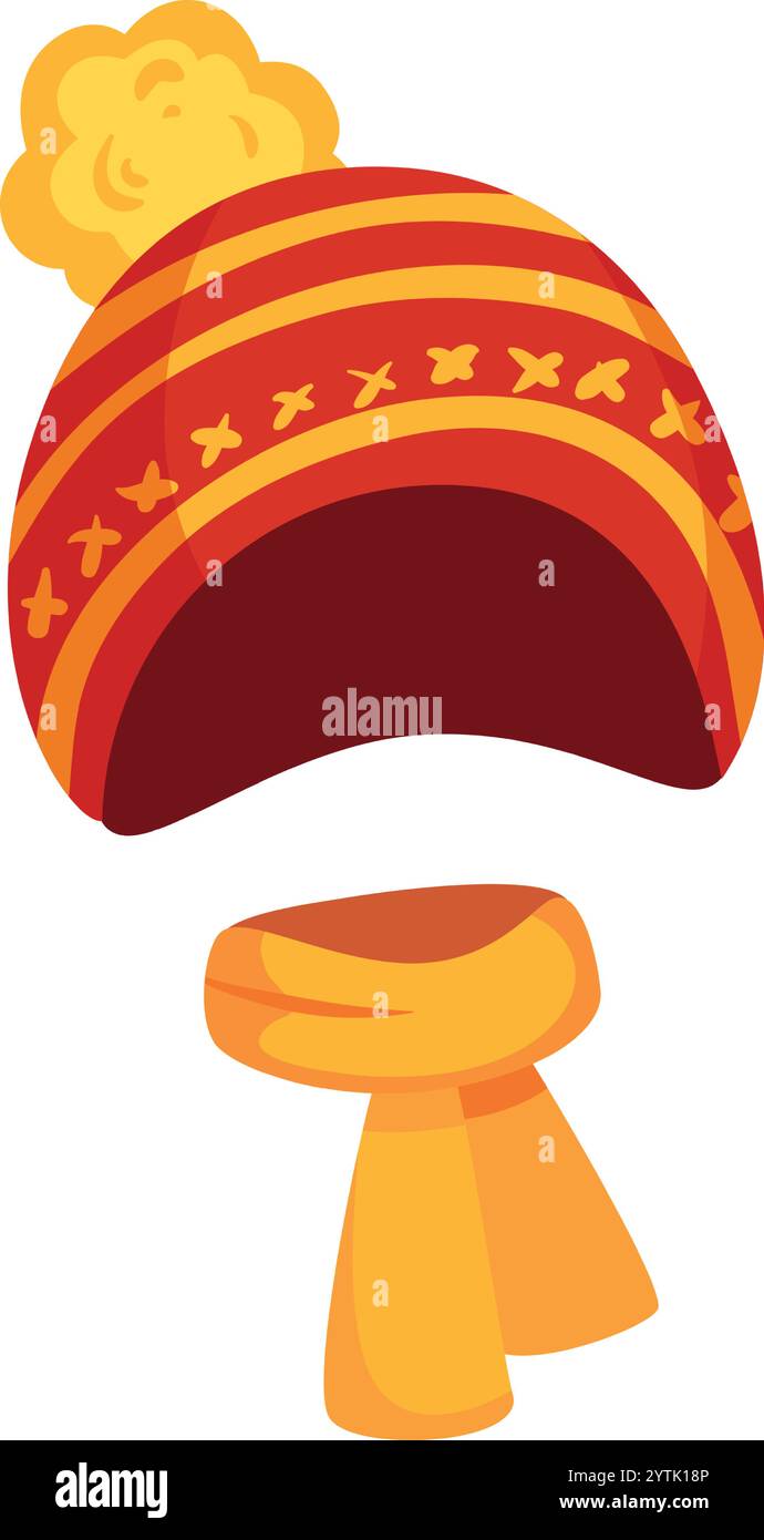 Winter clothes red Stock Vector Images - Alamy