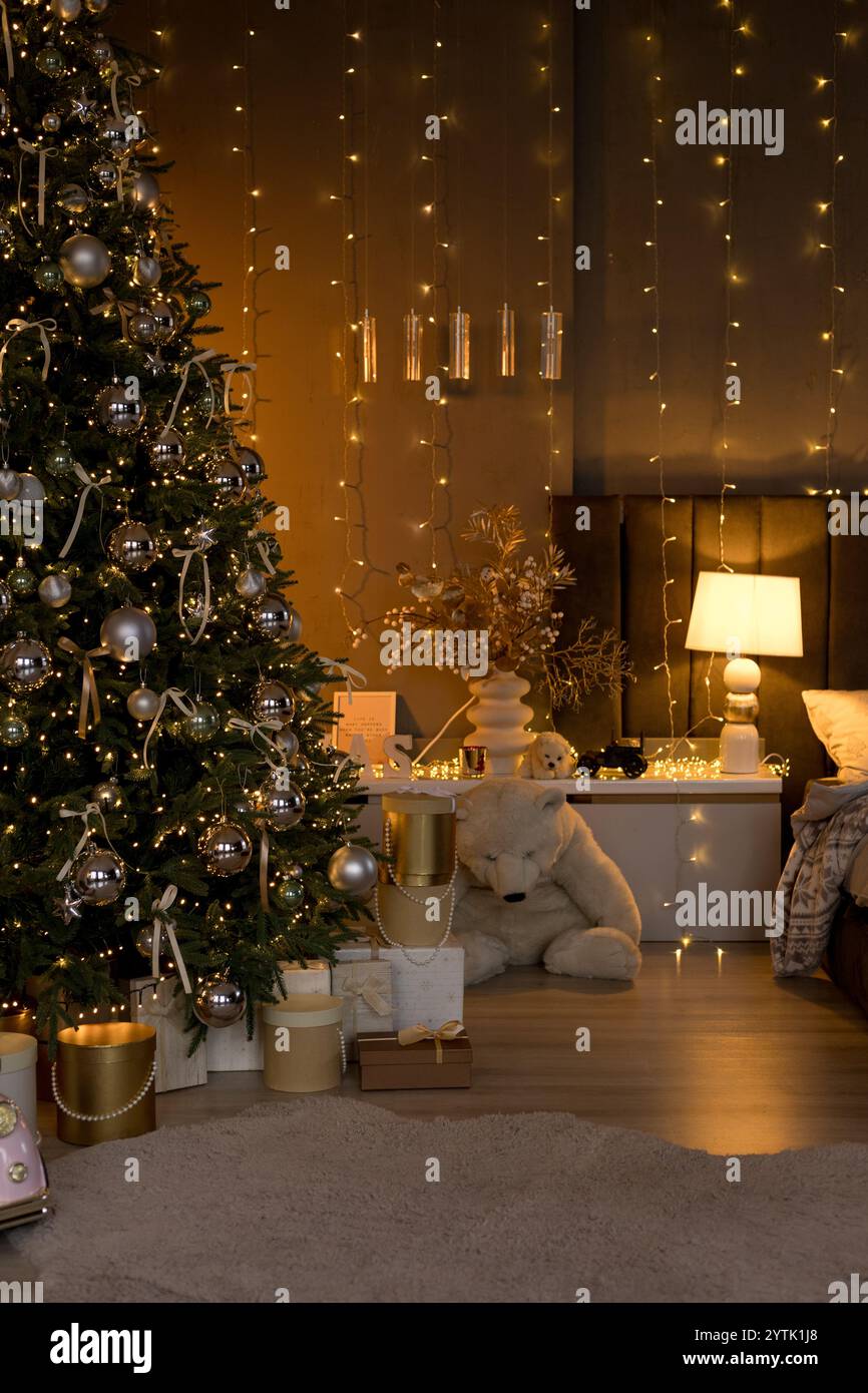 Warm and Festive Christmas Ambiance Stock Photo - Alamy