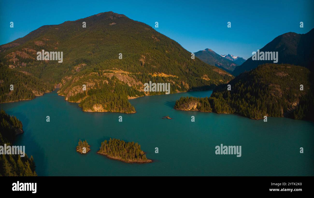 JULY 2024, NORTHERN CASCADES NATIONAL PARK, WASHINGTON - elevated view ...