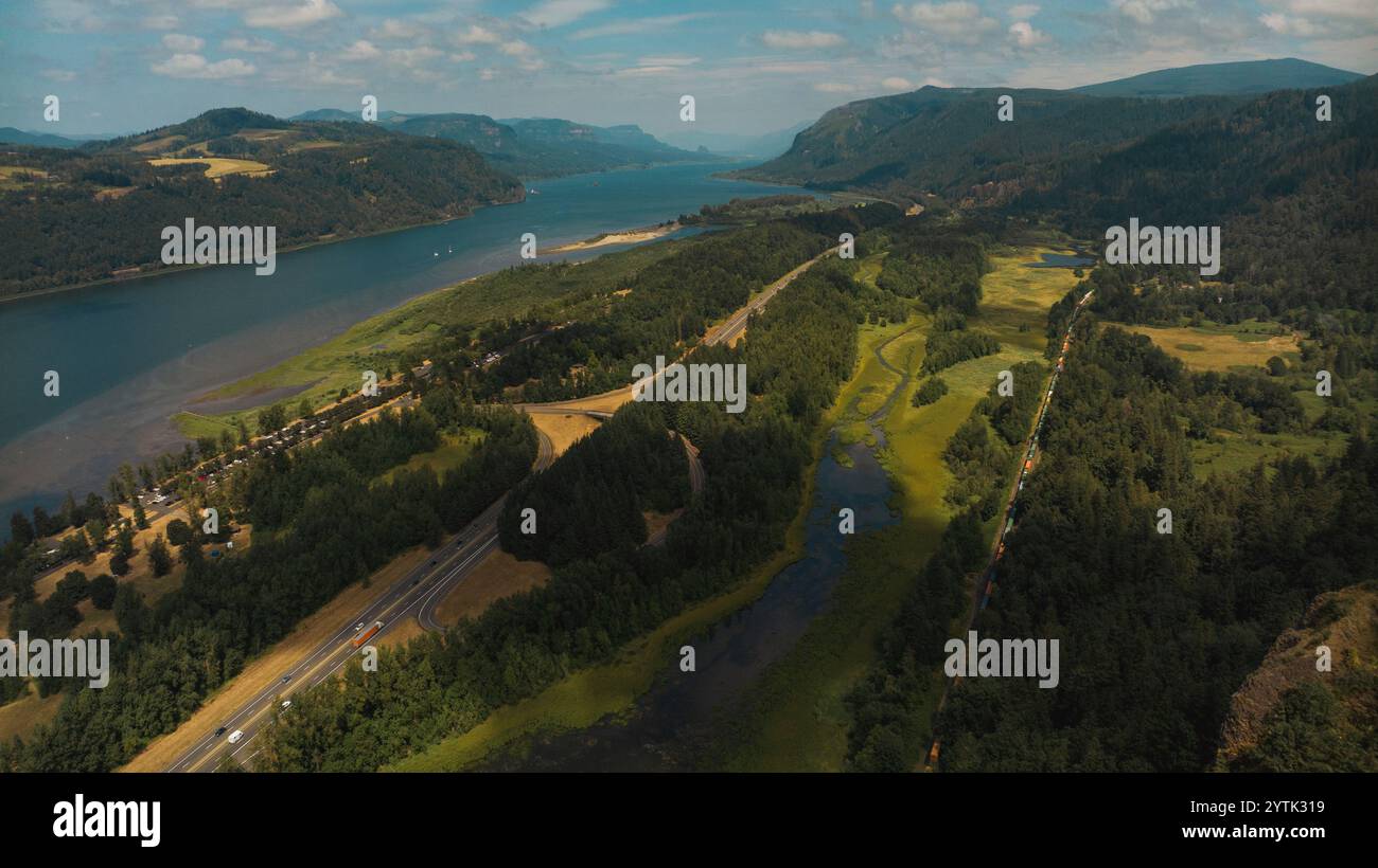 JULY 2024, PORTLAND, OREGON - aerial view of Portland's Women's View ...