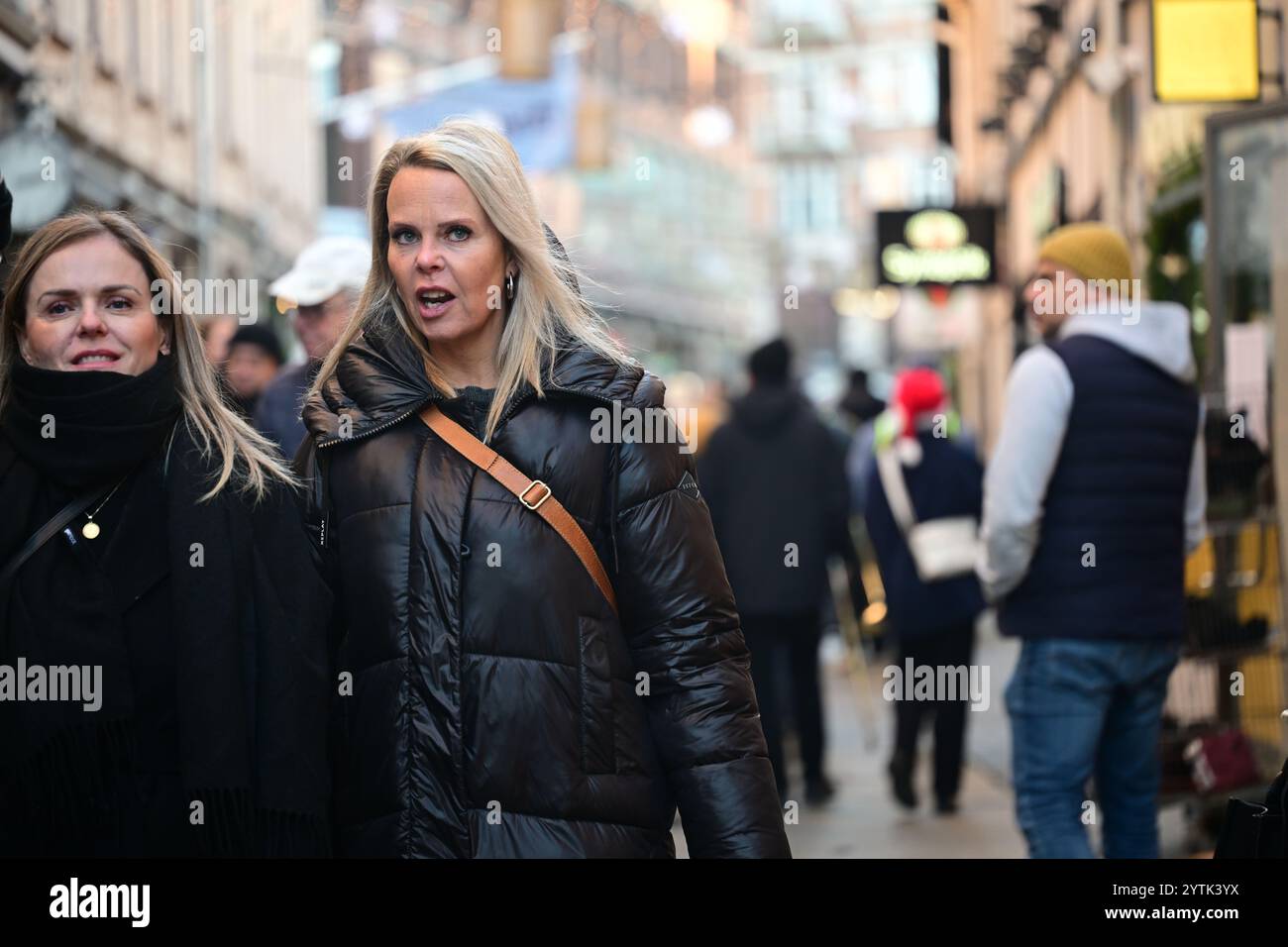 Helsingborg, Skåne, Sweden. December 1 2024. Christmas market. People ...
