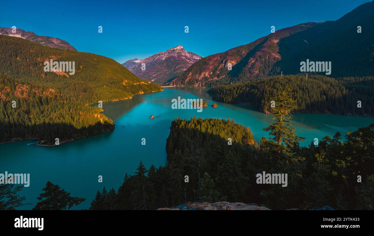 JULY 2024, NORTHERN CASCADES NATIONAL PARK, WASHINGTON - aerial view at ...