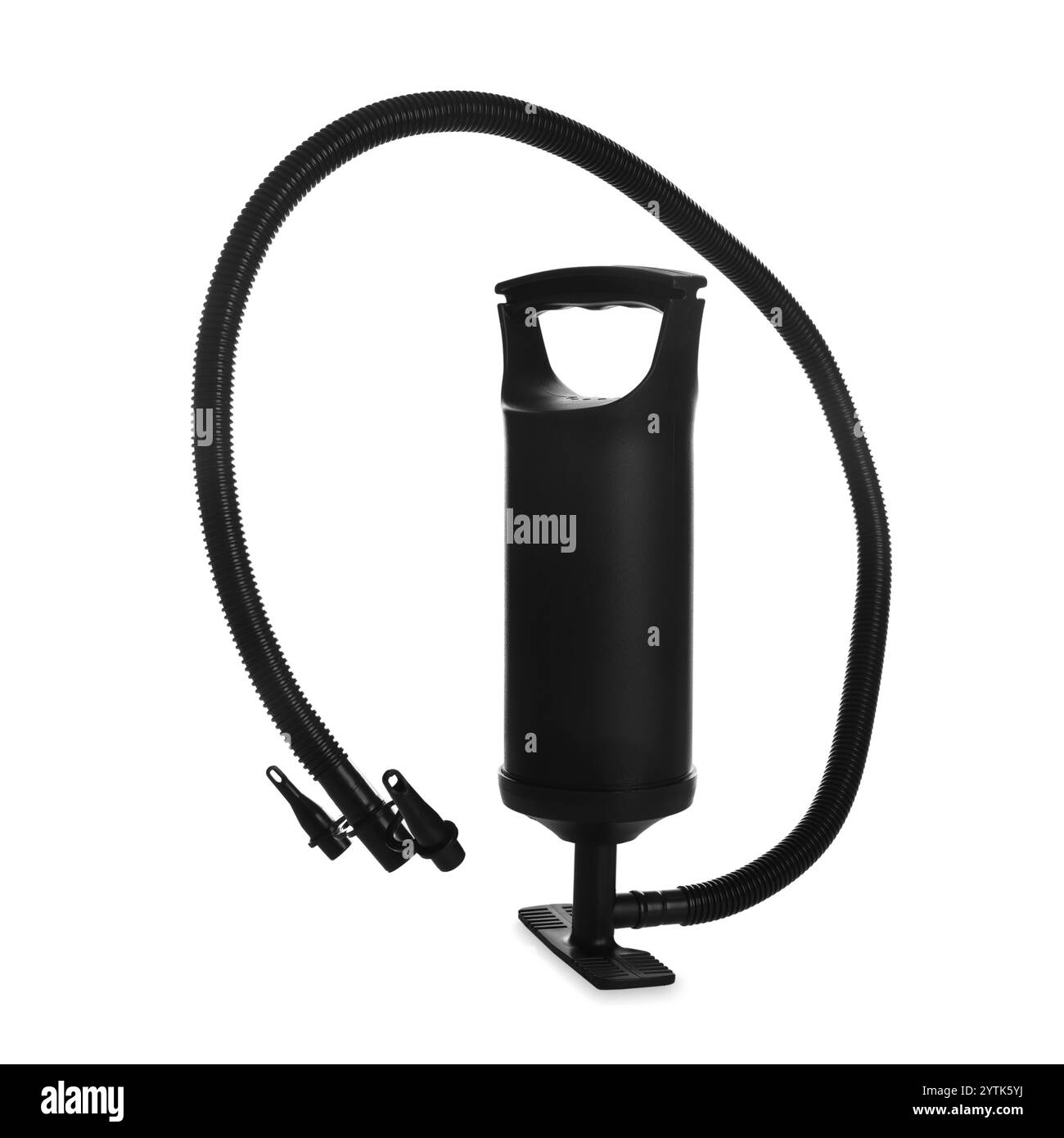 One manual air pump isolated on white Stock Photo - Alamy