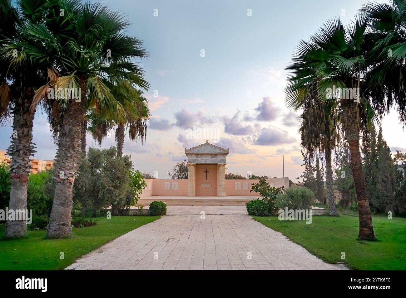 The Greek War Memorial in El Alamein commemorates Greek soldiers of ...