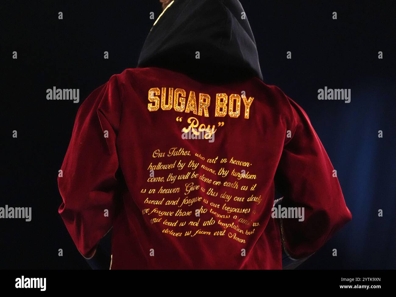 Detail on the robe of Royston Barney-Smith ahead of his fight against ...