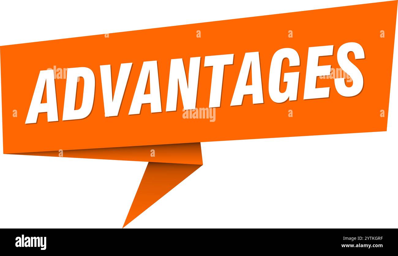 advantages banner. advantages speech bubble, label, sticker, ribbon ...