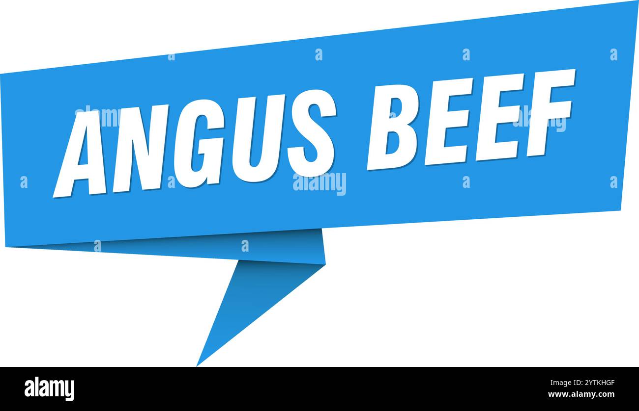 angus beef banner. angus beef speech bubble, label, sticker, ribbon ...