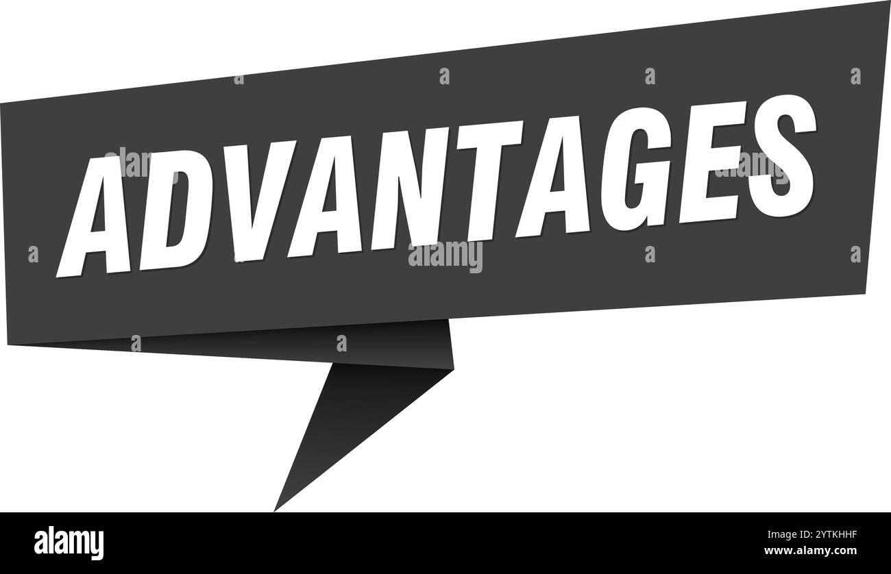 advantages banner. advantages speech bubble, label, sticker, ribbon ...