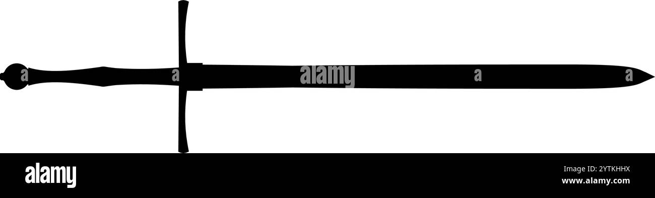 medieval sword silhouette Stock Vector Image & Art - Alamy