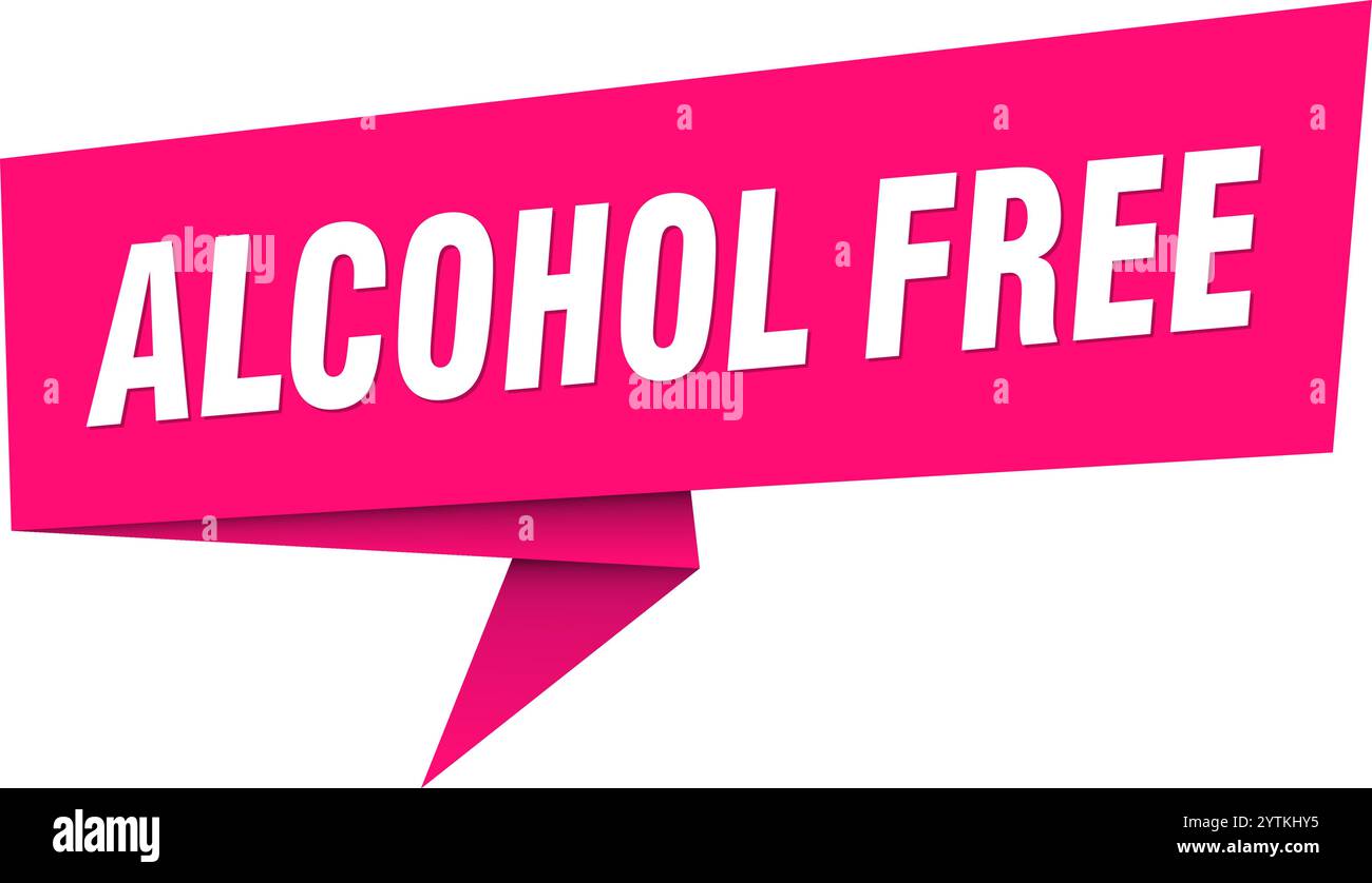 alcohol free banner. alcohol free speech bubble, label, sticker, ribbon ...