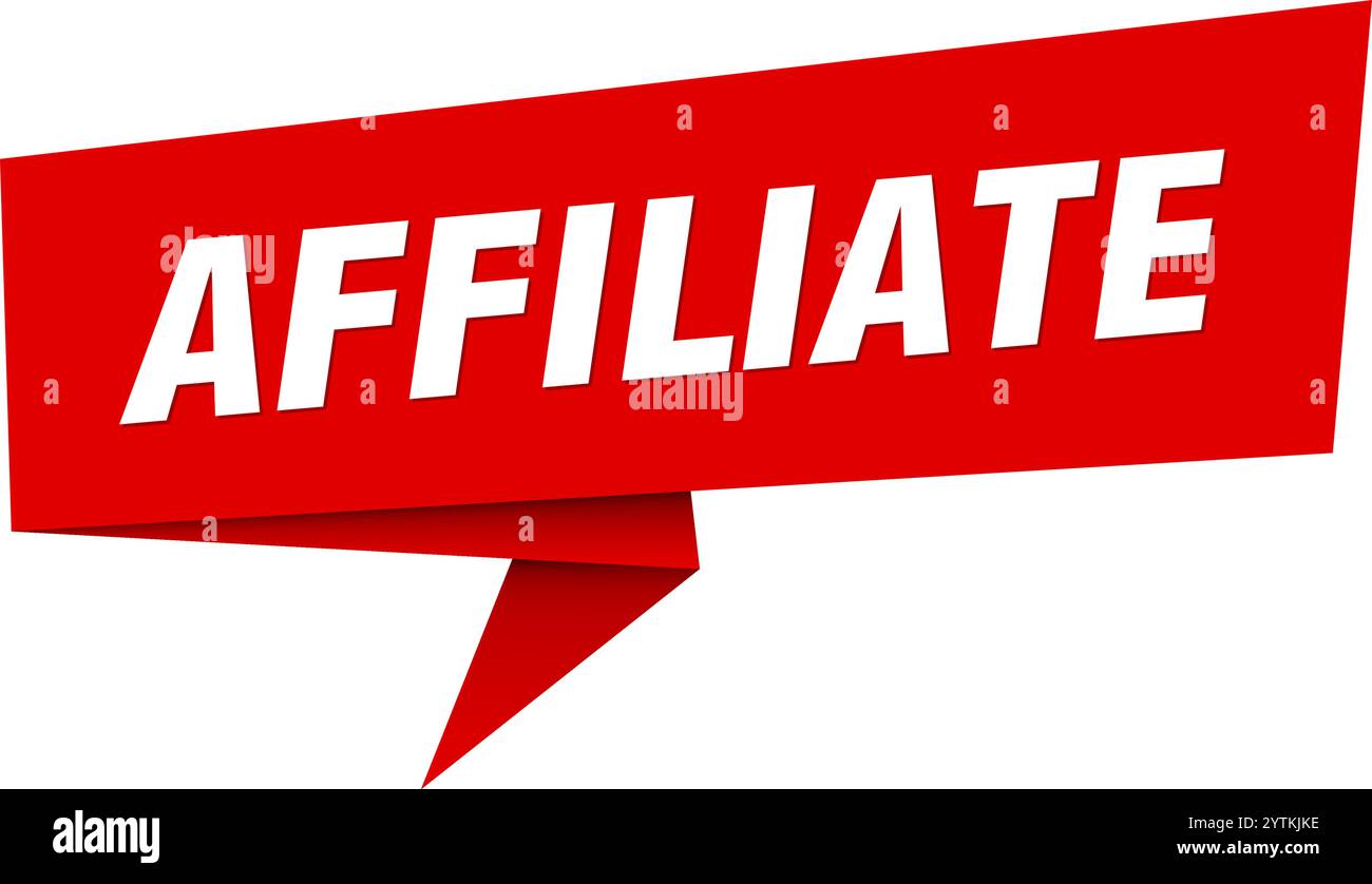 affiliate banner. affiliate speech bubble, label, sticker, ribbon, sign ...