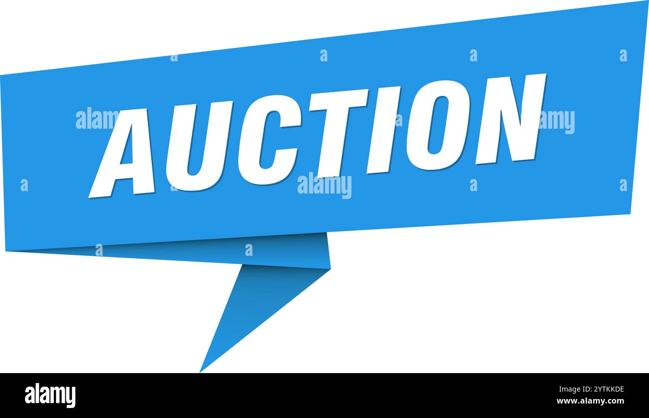 auction banner. auction speech bubble, label, sticker, ribbon, sign ...